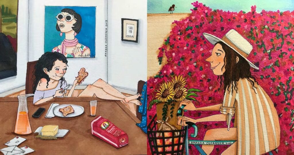 The best way to illustrate the life of a girl living alone